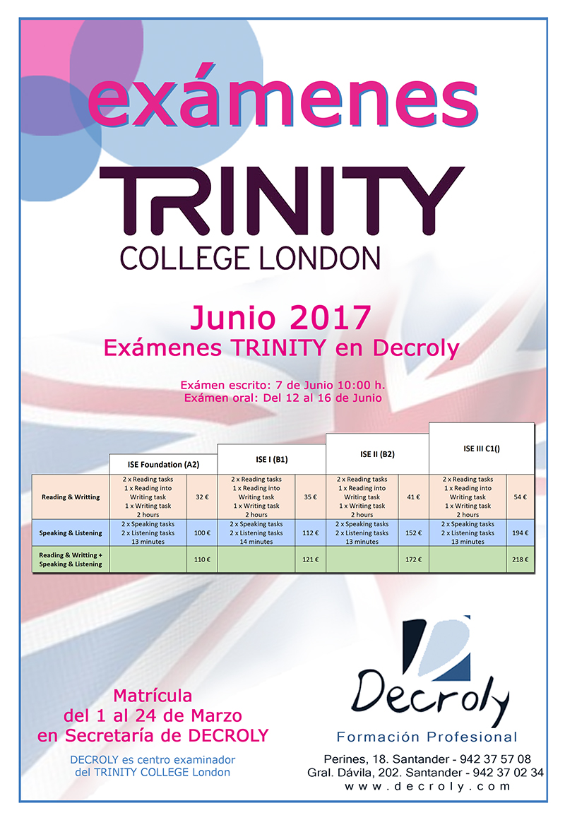 Examenes del Trinity College en Santander